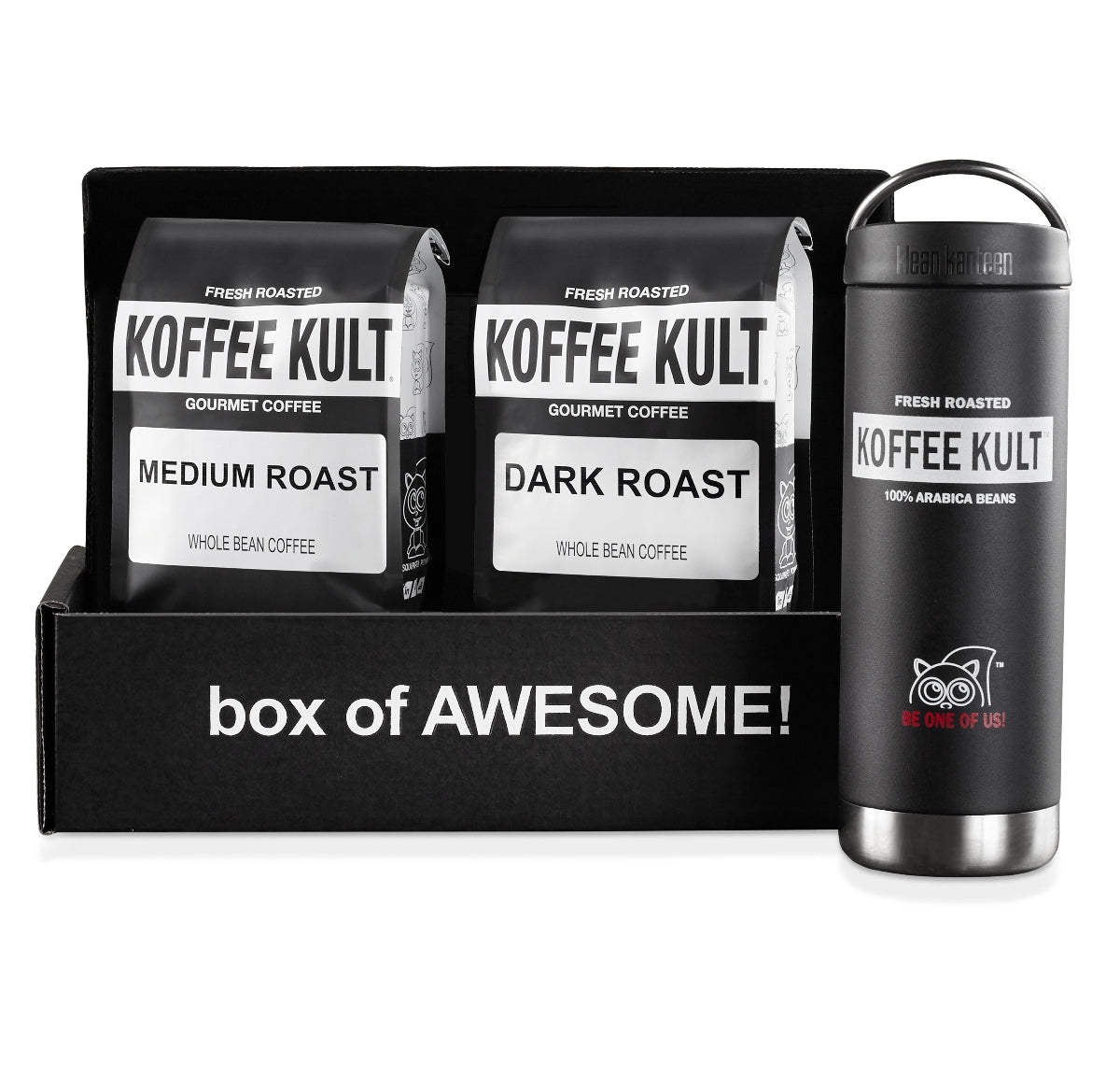 2 x 12oz Coffees & Travel Mug Gift Box – Koffee Kult